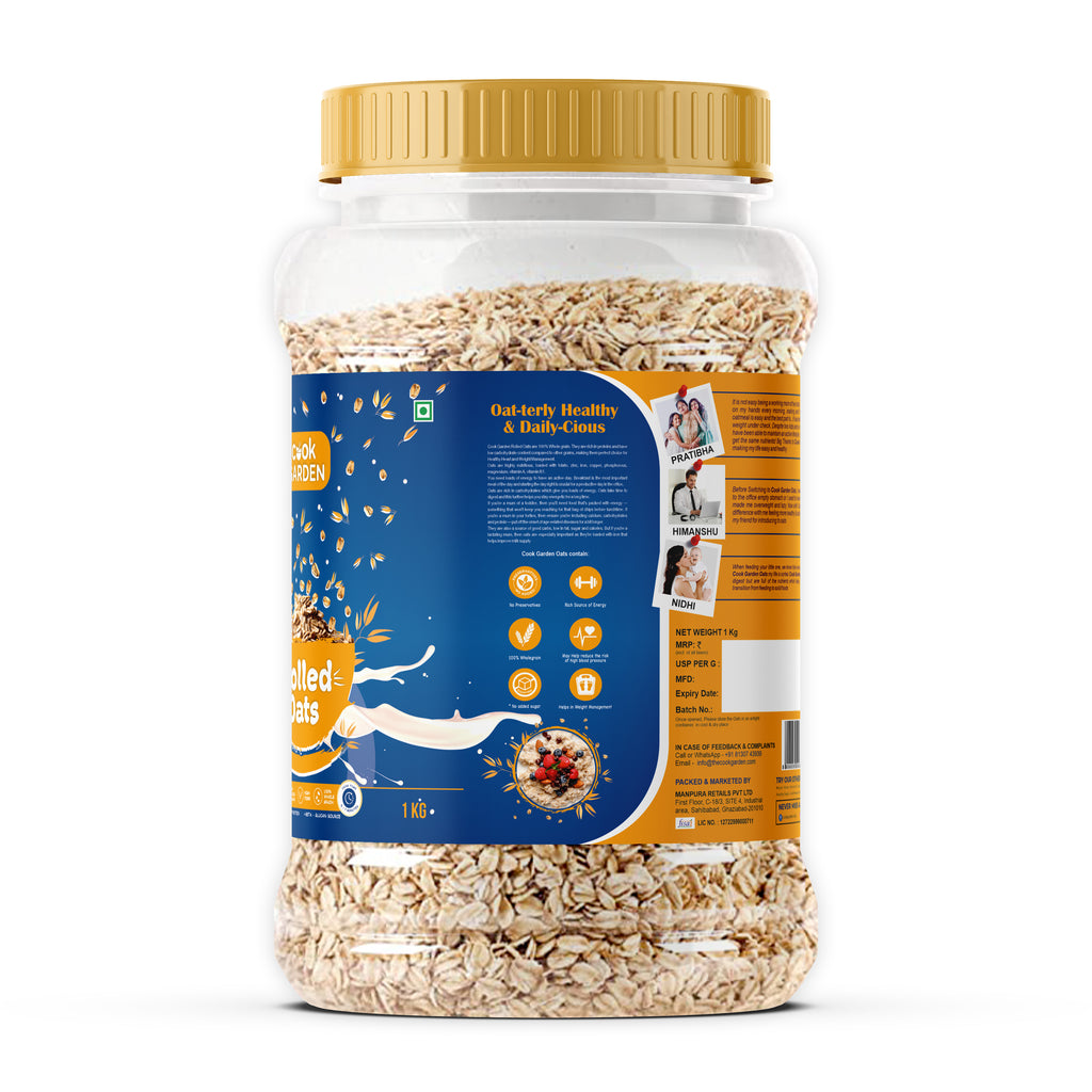 Buy Rolled Oats 1kg online | Gluten Free | Cookgarden – theCookgarden